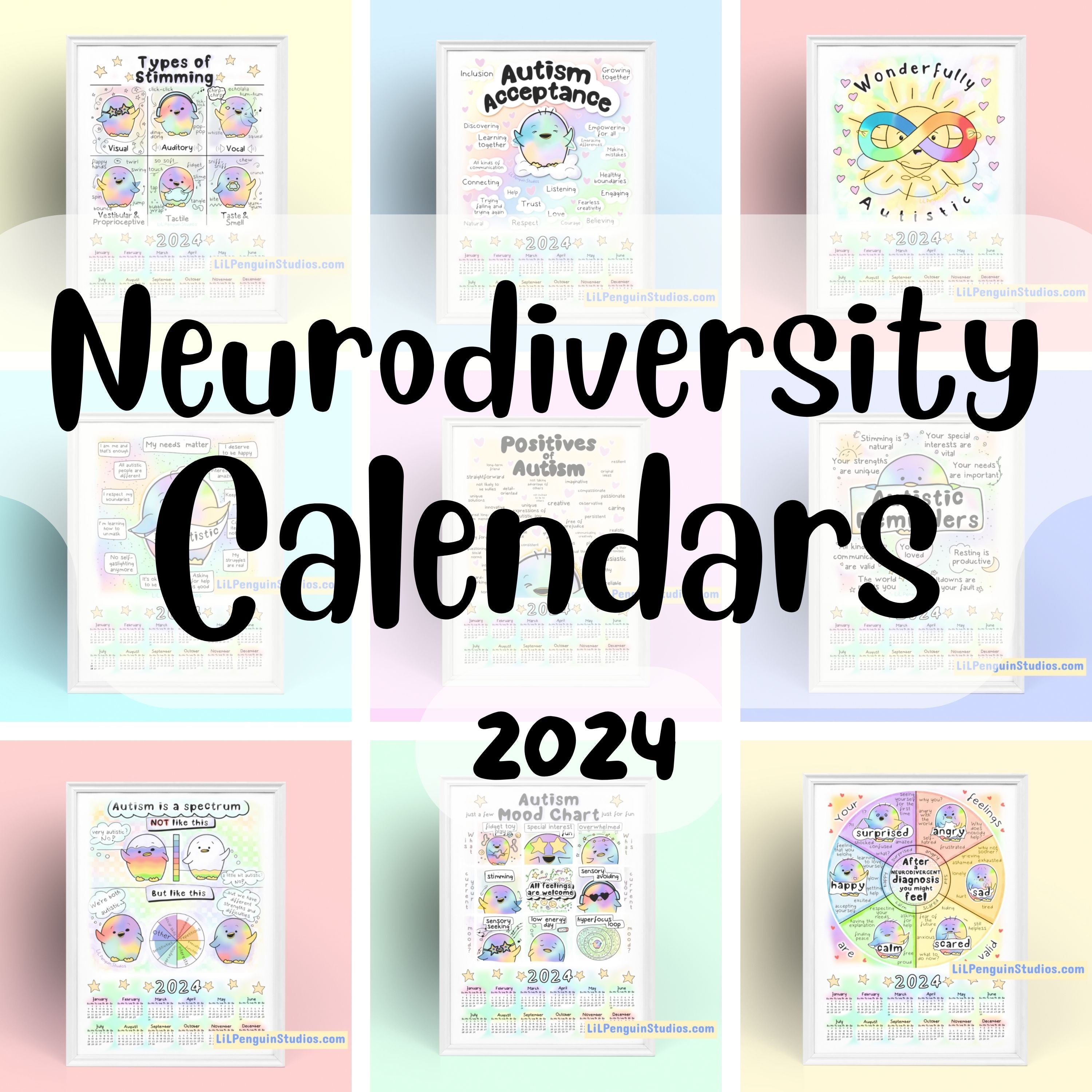 Autism Printable Calendars | LiL Penguin Studios