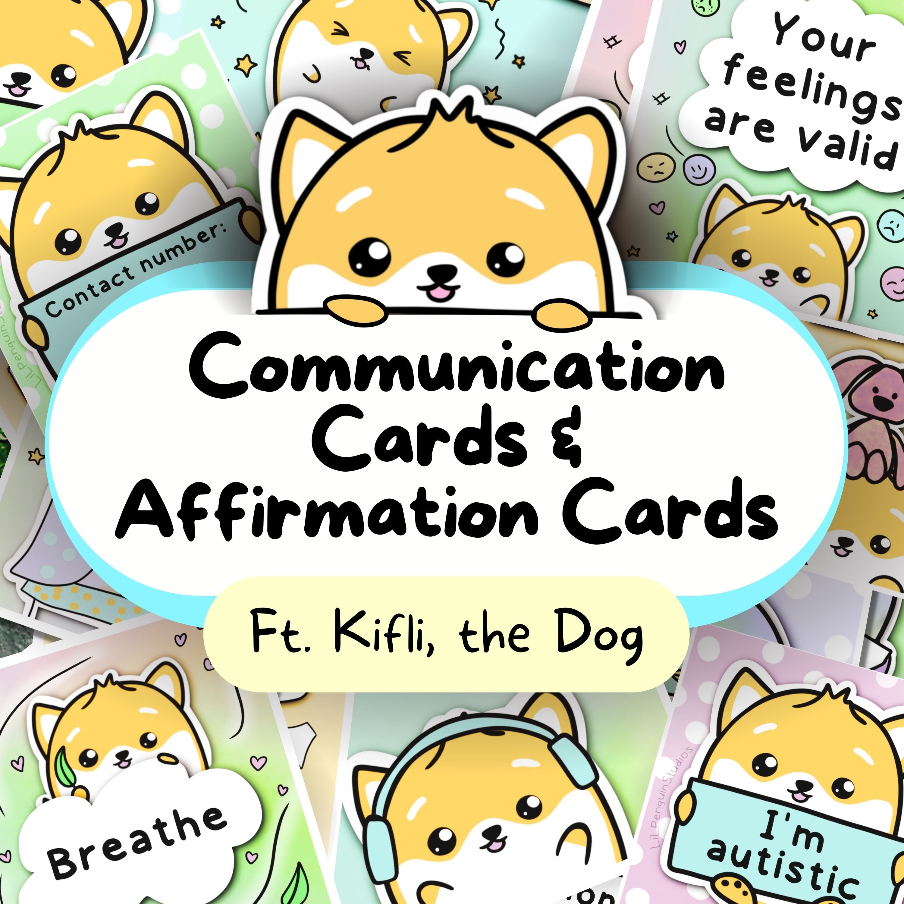 Affirmation and Communication Card Set | LiL Penguin Studios