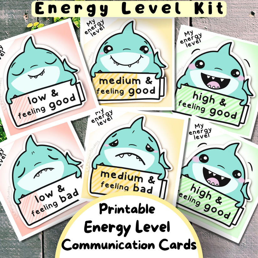 Autism Energy Levels Communication Cards | LiL Penguin Studios