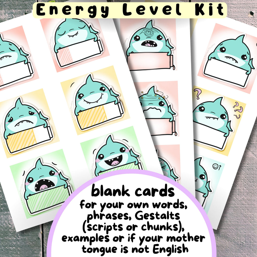 Autism Energy Levels Communication Cards | LiL Penguin Studios