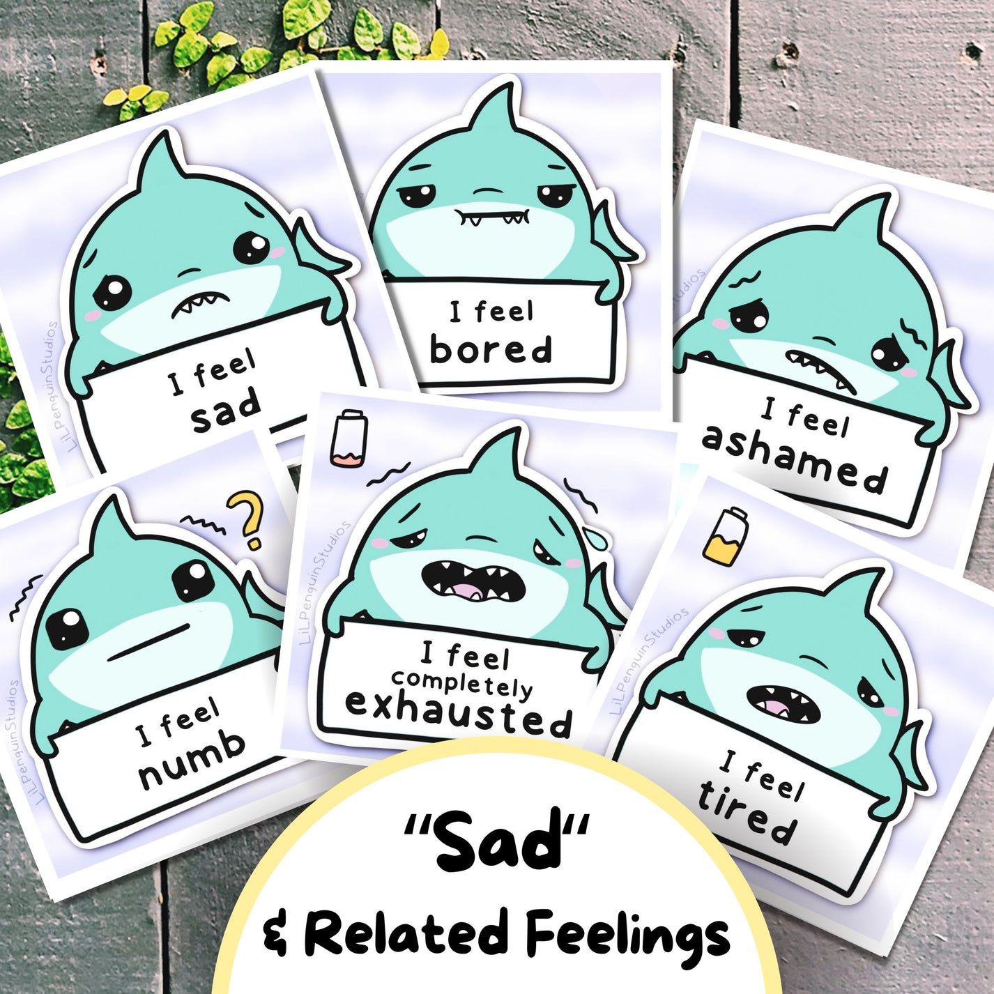 Feelings Autism Communication Cards | LiL Penguin Studios