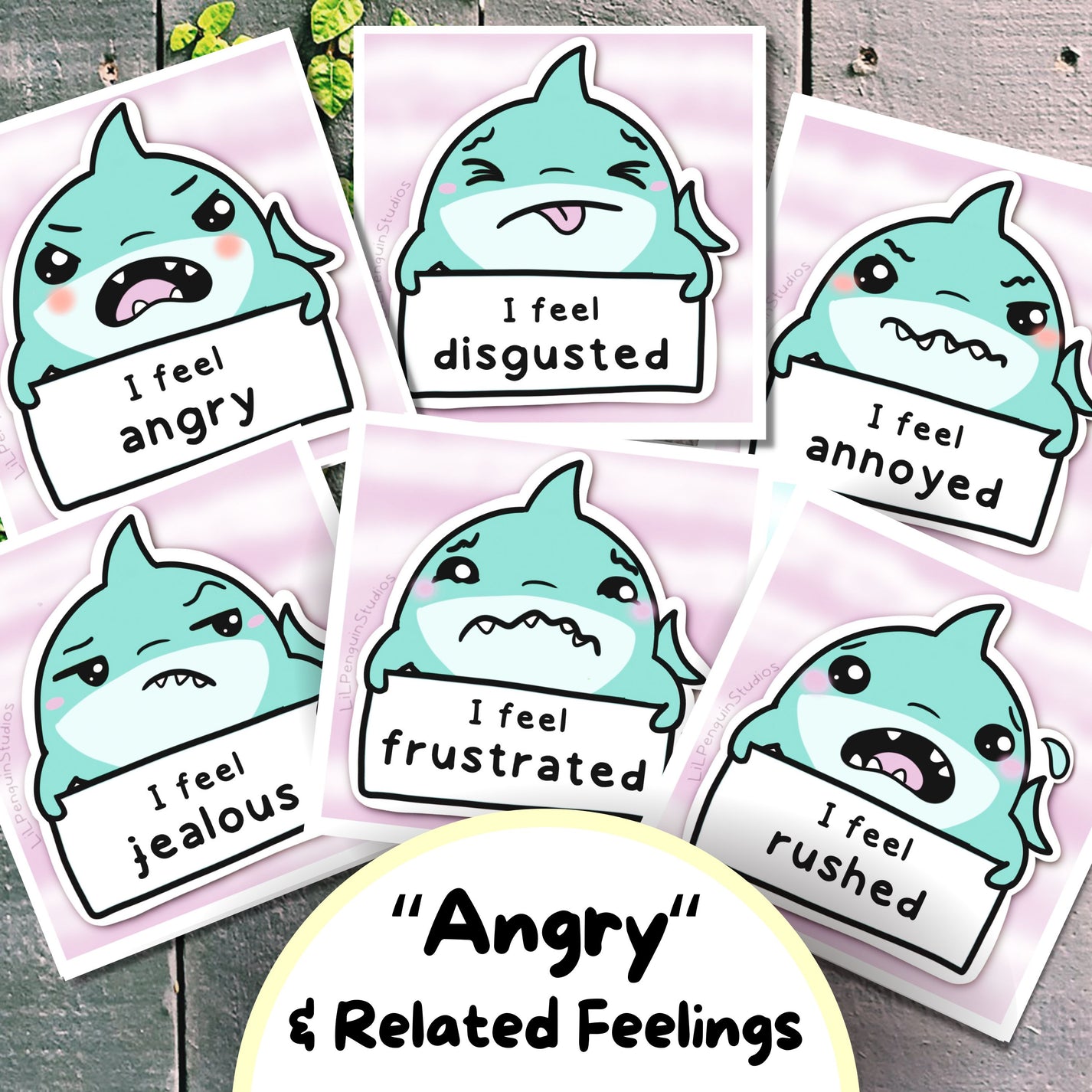 Feelings Autism Communication Cards | LiL Penguin Studios