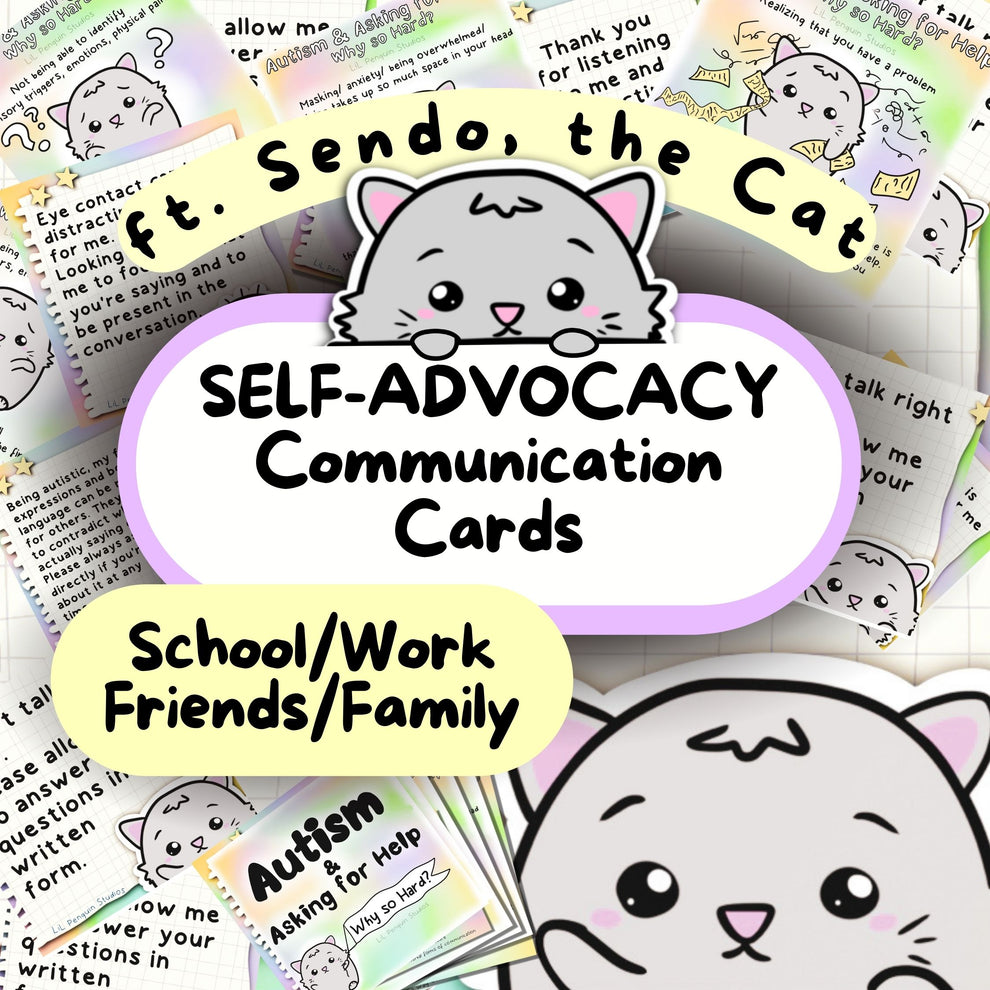 Adult Autism Self-Advocacy Card Pack | LiL Penguin Studios