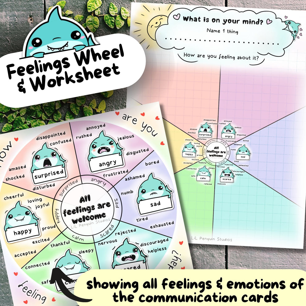 Feelings Autism Communication Cards | LiL Penguin Studios