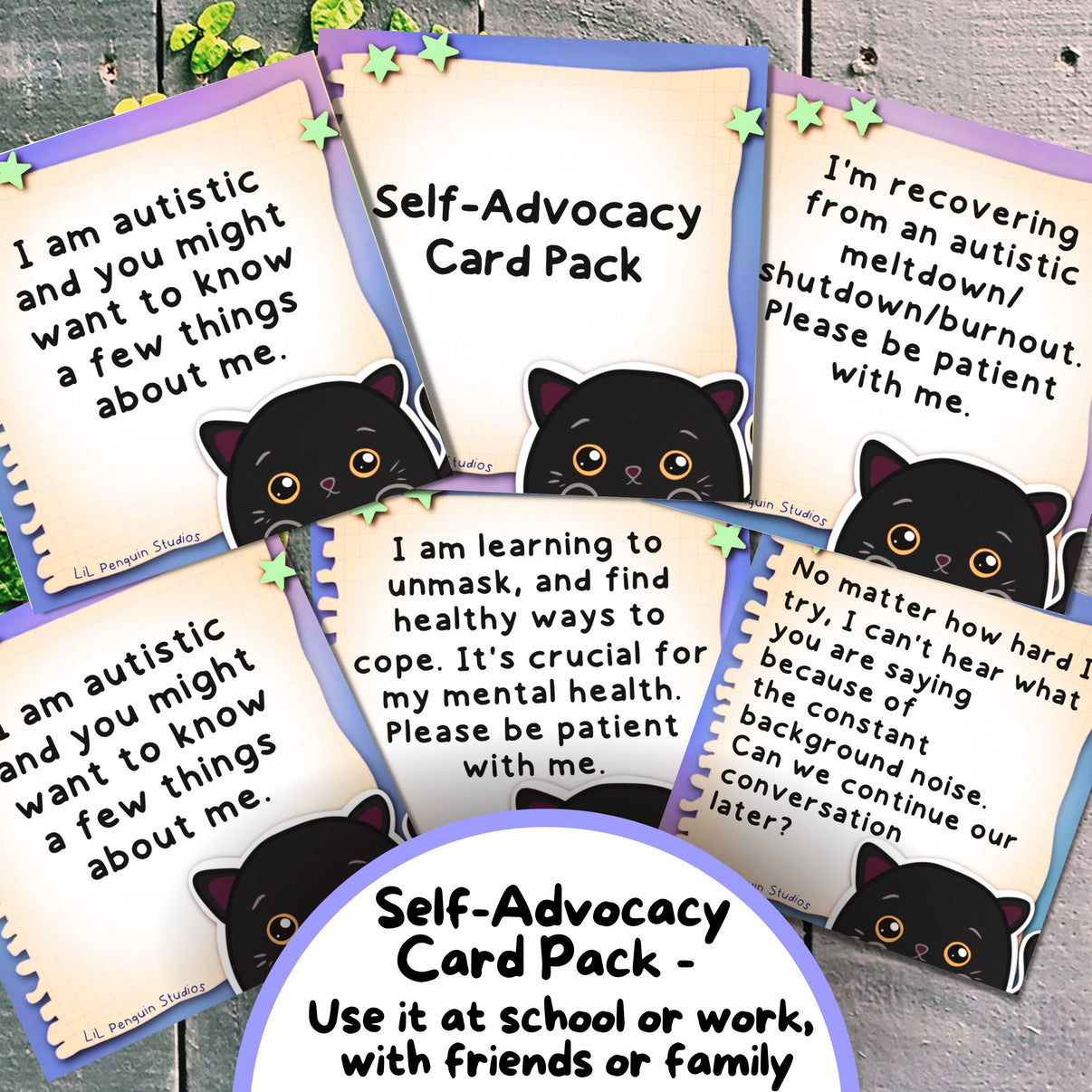Autistic Self-Advocacy Cards | LiL Penguin Studios