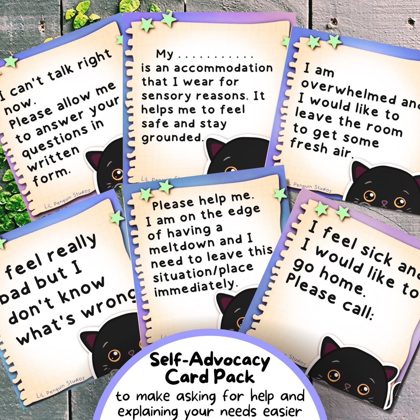 Autistic Self-Advocacy Cards | LiL Penguin Studios