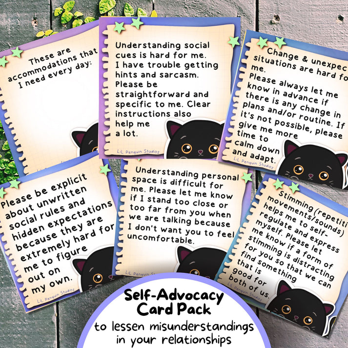Autistic Self-Advocacy Cards | LiL Penguin Studios