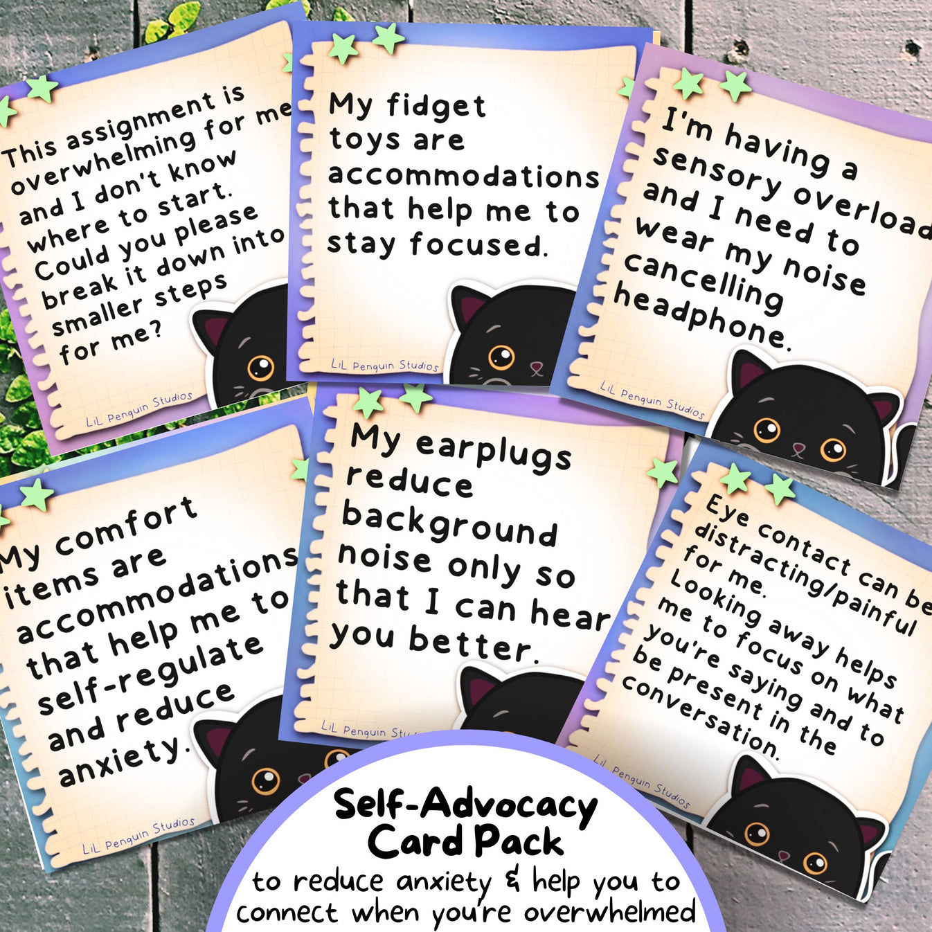 Autistic Self-Advocacy Cards | LiL Penguin Studios