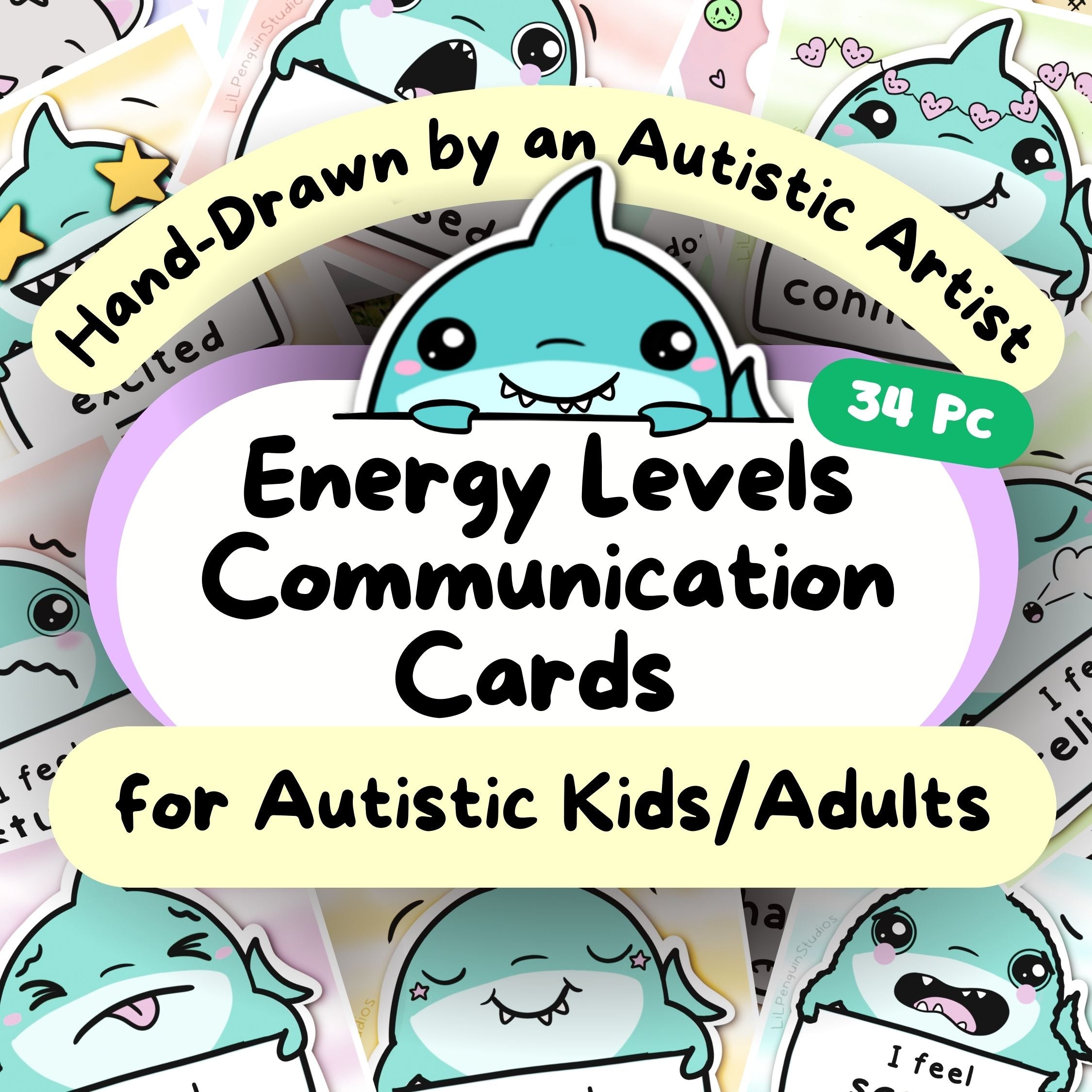 Autism Energy Levels Communication Cards | LiL Penguin Studios