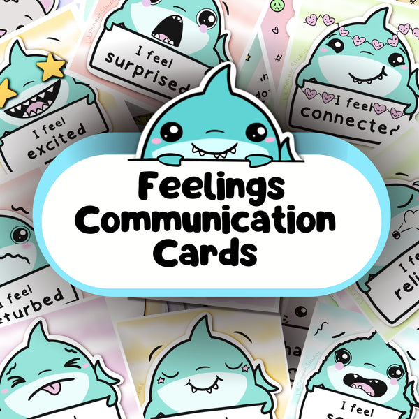 Shark Adult Feelings Communication Cards | LiL Penguin Studios