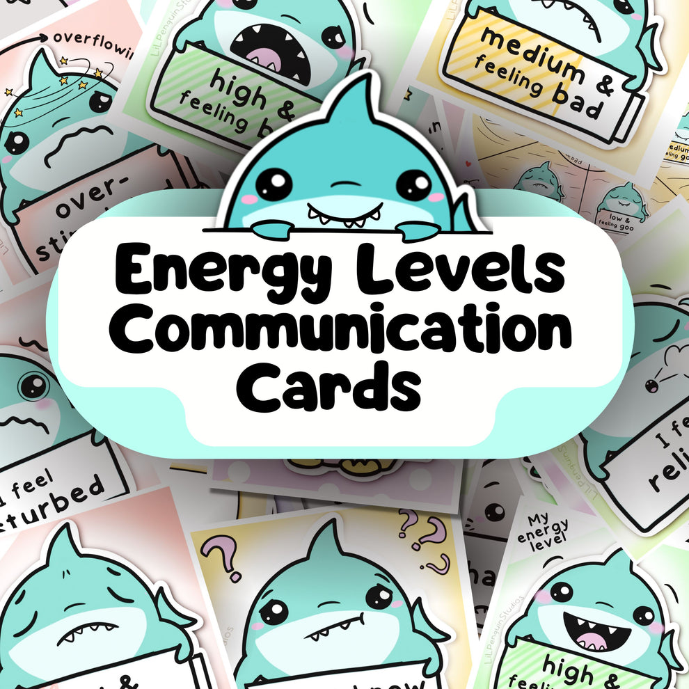 Autism Energy Levels Communication Cards | LiL Penguin Studios
