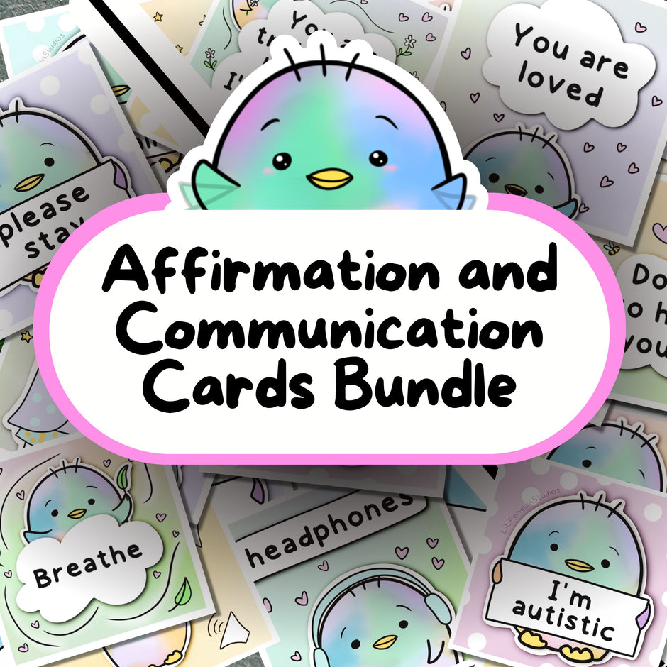 Communication Cards, Affirmations, Grounding – LiL Penguin Studios