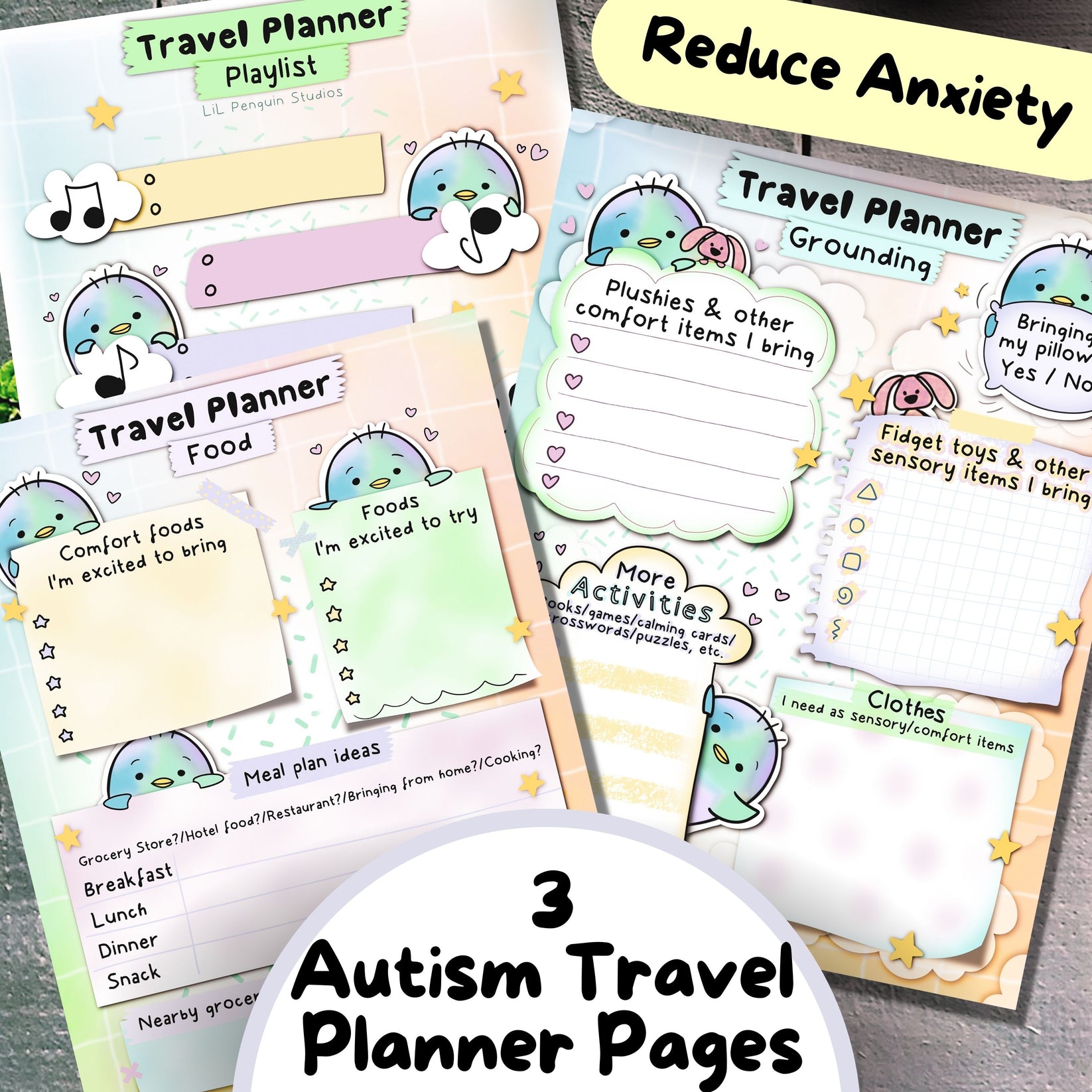 Autism Travel Planner and Journal Pages | LiL Penguin Studios