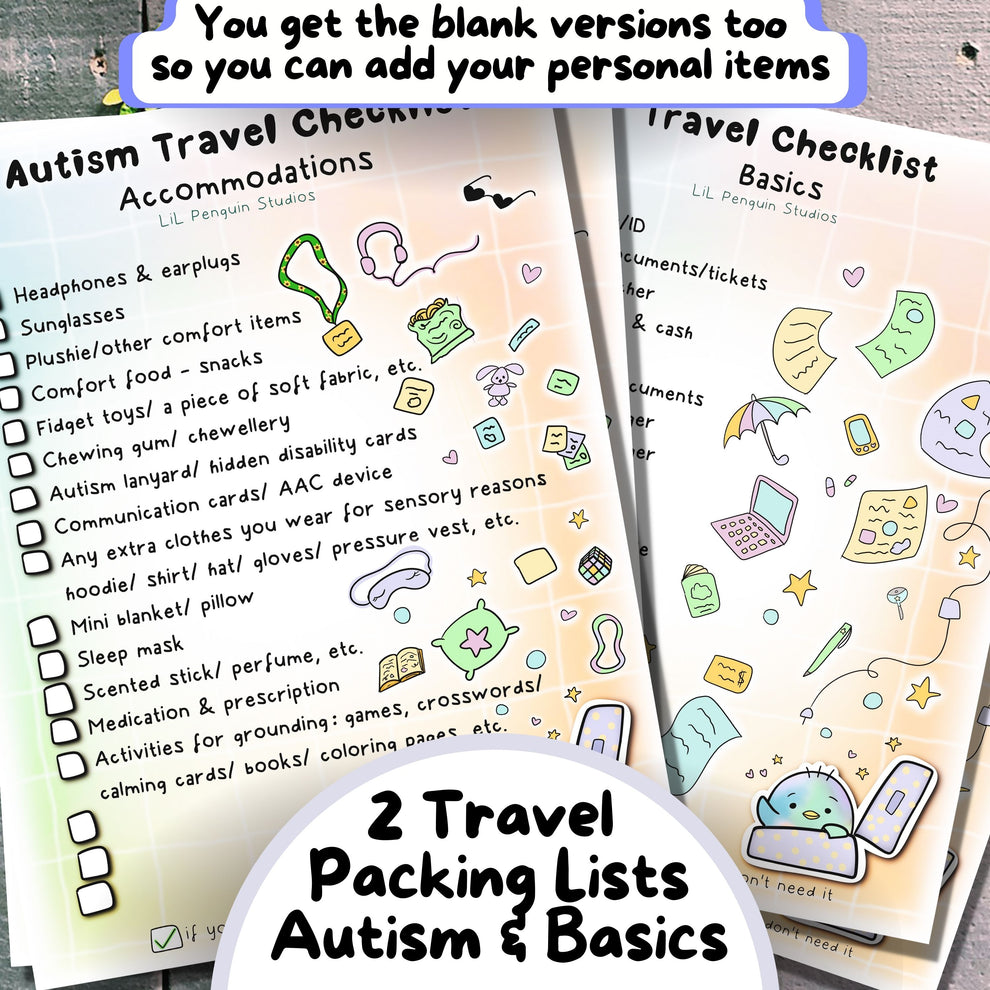 Autism Travel Planner and Journal Pages | LiL Penguin Studios