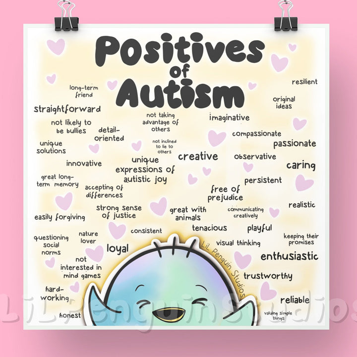 Autism, Neurodiversity and Self Love Posters | LiL Penguin Studios