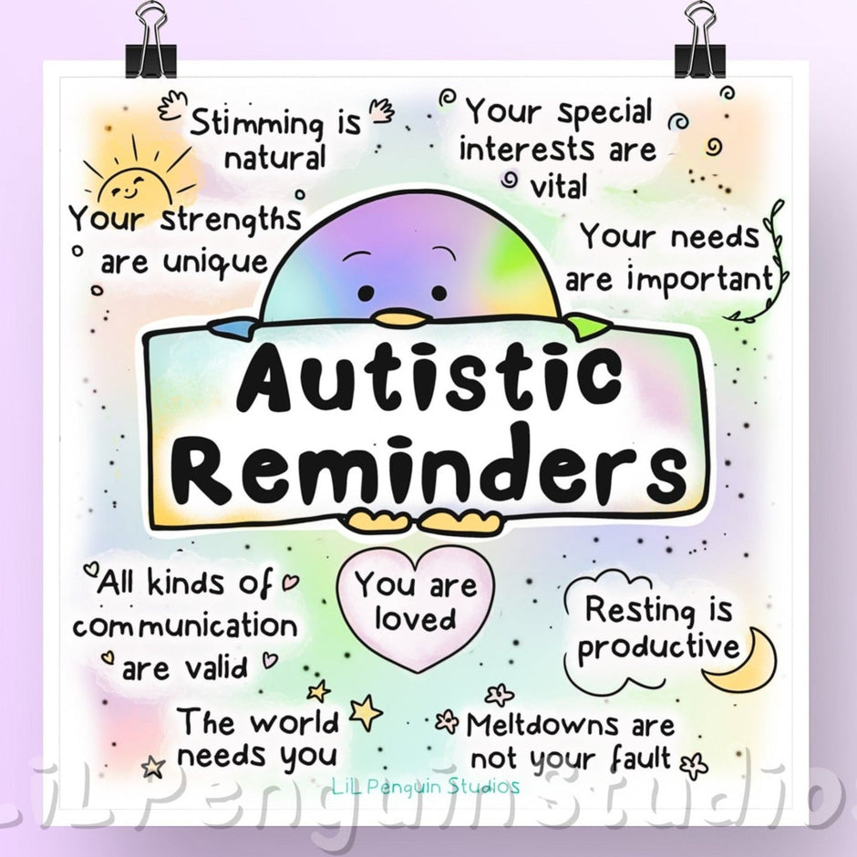 Autism, Neurodiversity and Self Love Posters | LiL Penguin Studios